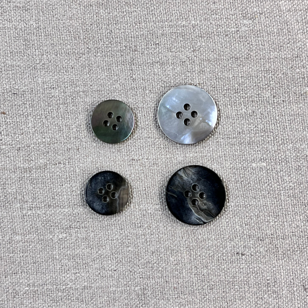 Black MOP Buttons & Organic Cotton Plus
