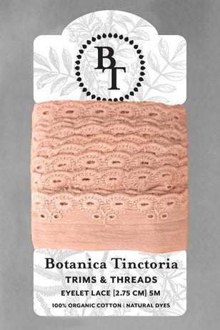 Organic Cotton Lace - Eyelet Lace-2.75cm & Organic Cotton Plus